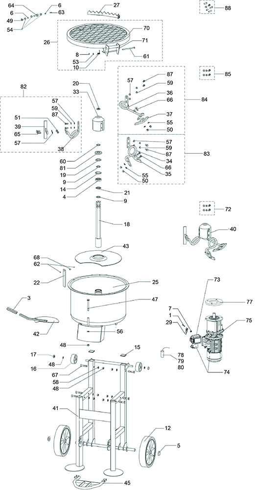Altrad Belle :: Belle Spare Parts : Compact 100 - Atika Compact 100 Pan ...