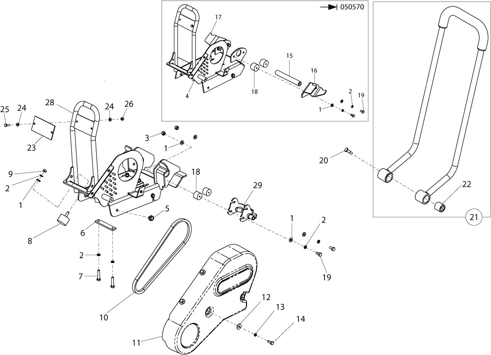 Altrad Belle :: Belle Spare Parts : PCLX 320 - 400 - Bedplate & Front ...