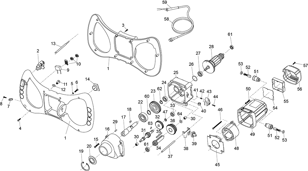 Altrad Belle :: Belle Spare Parts : Promix 1200-1600 - Main Assembly