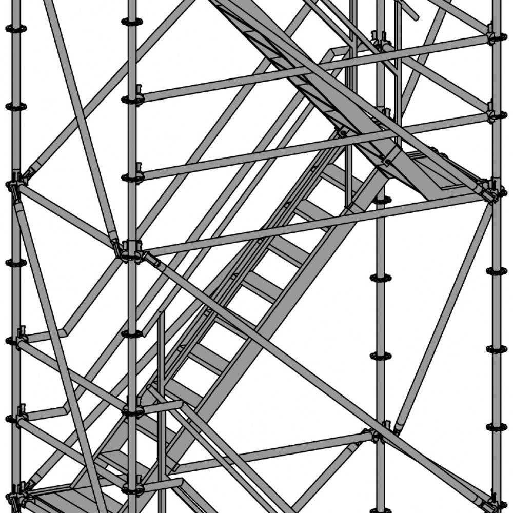 Plettac Light Duty Alu Site Staircase